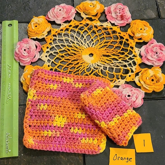 Kitchen | New Crochet Doily Rag Pot Handle Holder Set | Poshmark